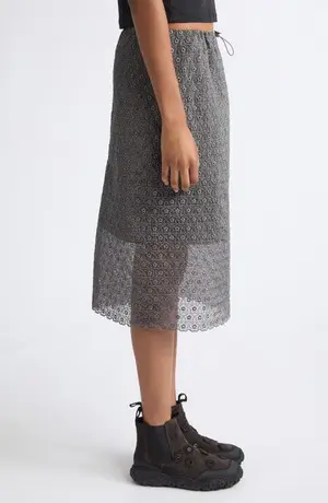 Cecilie Bahnsen Bria Meadow Embroidery Cotton Blend Skirt