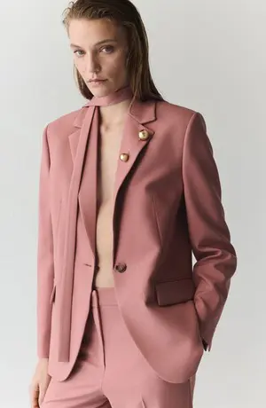 Mango Sash Detail Blazer