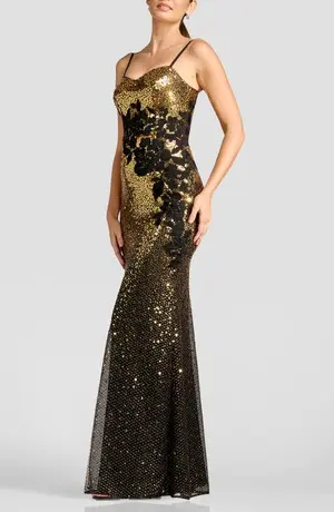 Dress The Population Giovanna Sequin Sleeveless Mermaid Gown