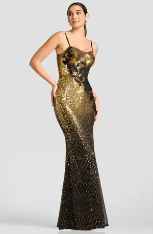 Dress The Population Giovanna Sequin Sleeveless Mermaid Gown