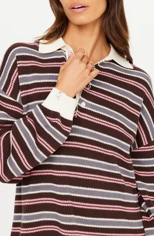 The Upside Wonder Knit Long Sleeve Polo