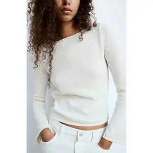 Mango Boat Neck Sweater - Ecru