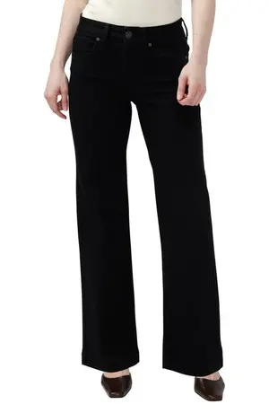 SILVER JEANS CO. Avery Curvy High Waist Trouser Jeans - Black
