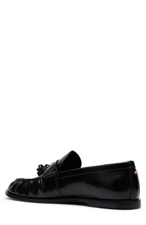MARC NOLAN Morgan Leather Tassel Loafer - Black