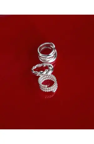 Mango Set Of 3 Irregular Rings