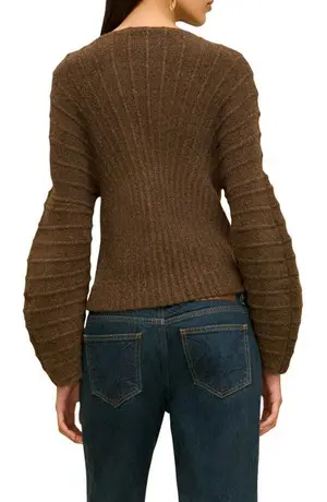 Cult Gaia Araki Ribbed Mock Neck Top