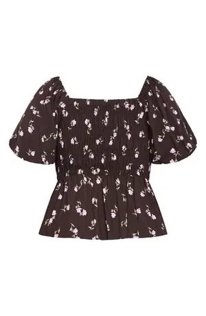 City Chic Aire Field Print Peplum Top