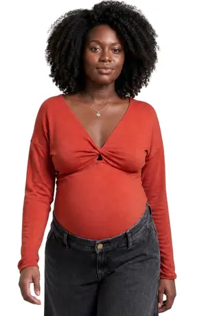 CACHE COEUR Maternity & Nursing Long Sleeve T-shirt Tina - Copper