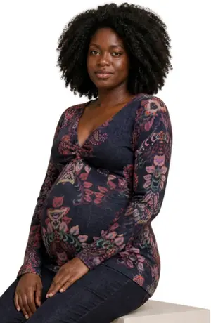 CACHE COEUR Maternity & Nursing Long Sleeve T-shirt Tina - Multicolor