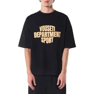 VOUSETI Team Logo Appliqué Cotton T-shirt - Black