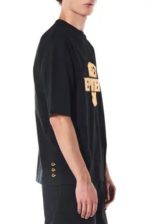 VOUSETI Team Logo Appliqué Cotton T-shirt