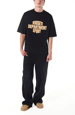 VOUSETI Team Logo Appliqué Cotton T-shirt