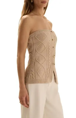 FAVORITE DAUGHTER The Layla Cable Knit Bustier