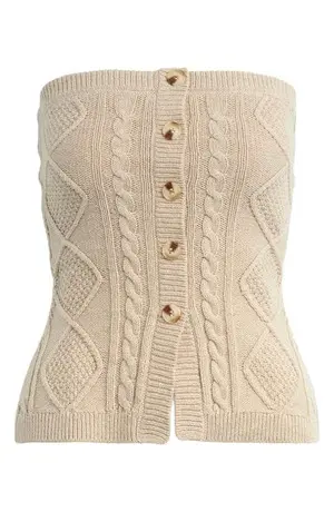 FAVORITE DAUGHTER The Layla Cable Knit Bustier