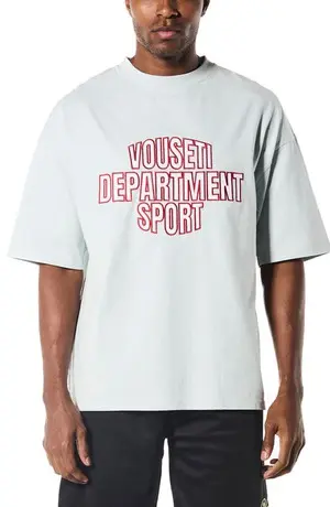VOUSETI Team Logo Appliqué Cotton T-shirt