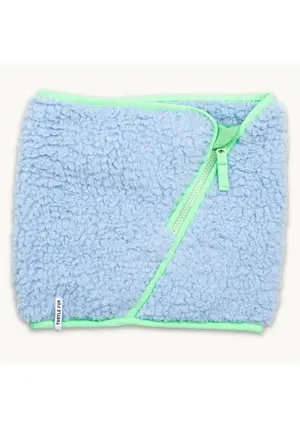 Turtle Fur High Pile Fleece 1/2 Zip Neck Warmer - Sky
