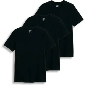 JOCKEY 100% Cotton Classic Crew Neck Undershirt3 Pack - Black