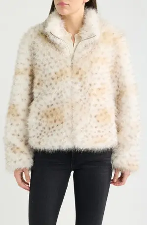 APNY Snow Lynx Faux Fur Jacket