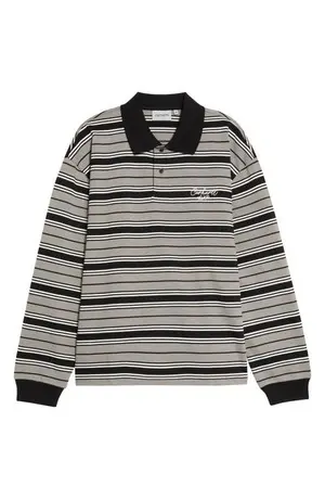 Carhartt Work In Progress Devitt Stripe Loose Fit Cotton Rugby Shirt