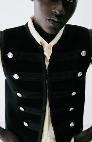 Mango Button Knit Vest