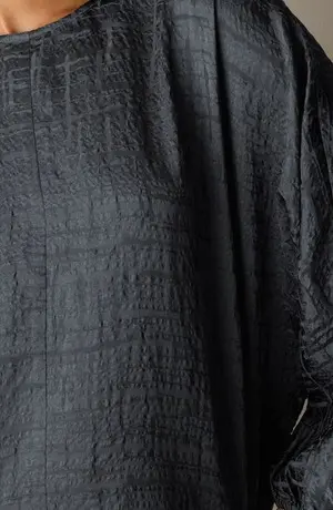 Eileen Fisher Silk Round Neck Dolman Sleeve Top