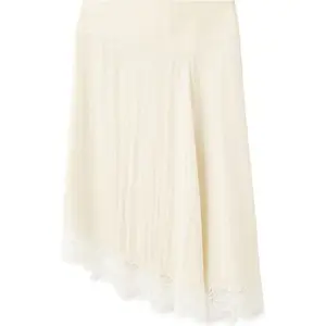 Mango Lace Detail Asymmetric Skirt
