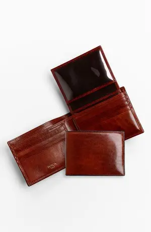 Bosca Id Passcase Wallet - Cognac
