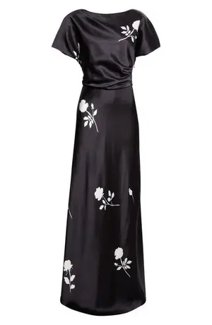 Lafayette 148 New York Floral Satin Gown