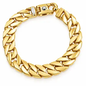 BLISS DIAMOND Braccio 33 Gram Curb Link Solid Bracelet "