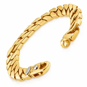 BLISS DIAMOND Braccio 33 Gram Curb Link Solid Bracelet "