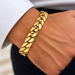 BLISS DIAMOND Braccio 33 Gram Curb Link Solid Bracelet "