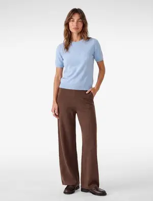 Koton High Rise Wool Blend Knit Trousers