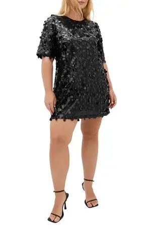 City Chic Adorn Sequin Minidress