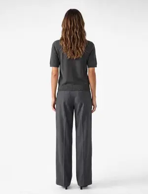 Koton Viscose Blend Short Sleeve Turtleneck Knit Sweater - Anthracite