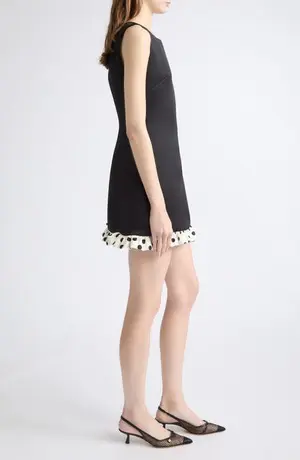 TANNER FLETCHER Pippin Polkadot Ruffle Minidress