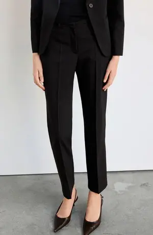 Mango Straight Leg Pants - Black
