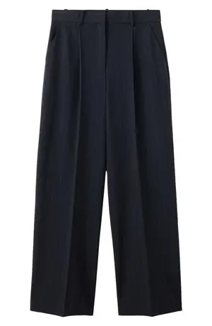 Mango Pinstripe Pleated Pants