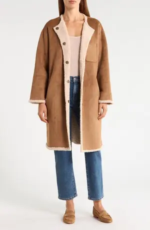 RE/DONE Mara Faux Suede Jacket - Mocha
