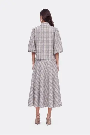 NOCTURNE Tie Neck Balloon Sleeve Shirt