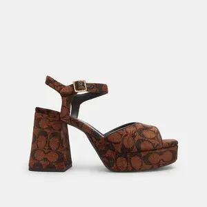 COACH OUTLET Block Heel Sandal In Signature Chenille