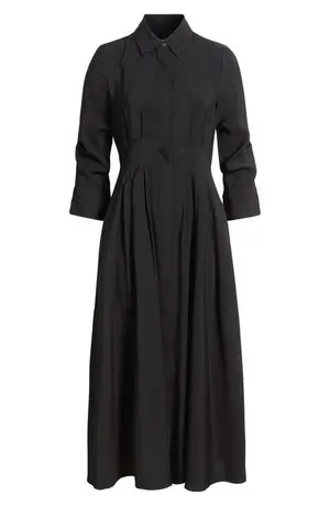 Anne Klein Pleated Sleeve Shirtdress
