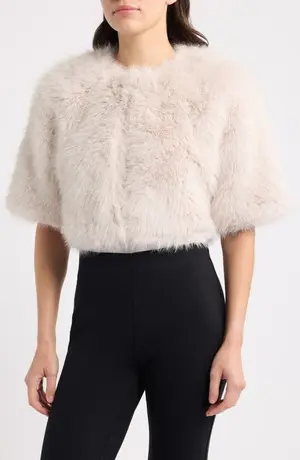 Anne Klein Faux Fur Shrug