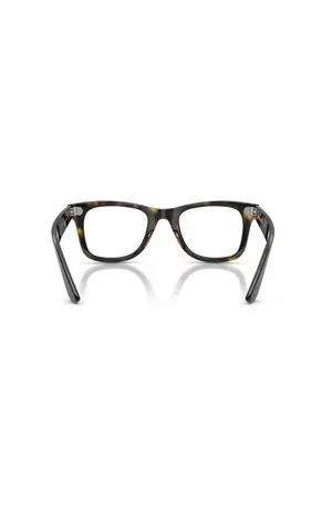 Ray-ban 52mm Square Optical Glasses - Tortoise