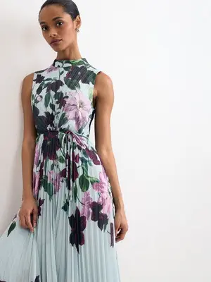 PHASE EIGHT Dahlia Floral Pleated Maxi Dress