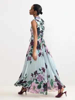 PHASE EIGHT Dahlia Floral Pleated Maxi Dress