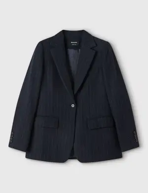 Whistles Pinstripe Wool Blend Blazer
