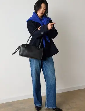 Whistles Wool Blend Double Breasted Collard Coat