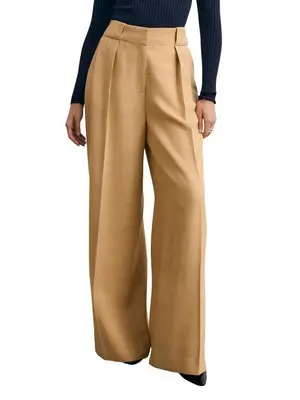 The Fold Lyon High Waist Pants - Neutral