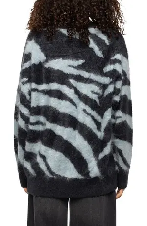 Zadig&Voltaire Arpa Zebra Cashmere Cardigan - Anthracite