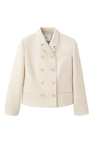 MANGO Crop Double Breasted Jacket
